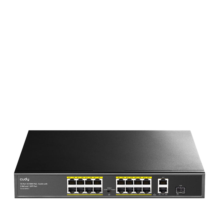 16-Port 10/100M PoE+ Switch with 1 Combo - FS1018PS1 – Net Vizyon